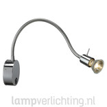 Wand Leeslamp met Flexibele arm - wit | zwart | chroom - Beste Keus ...