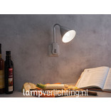 Flexibele Stekkerlamp met LED lichtbron - Stekkerspot met XL lampenkap ...