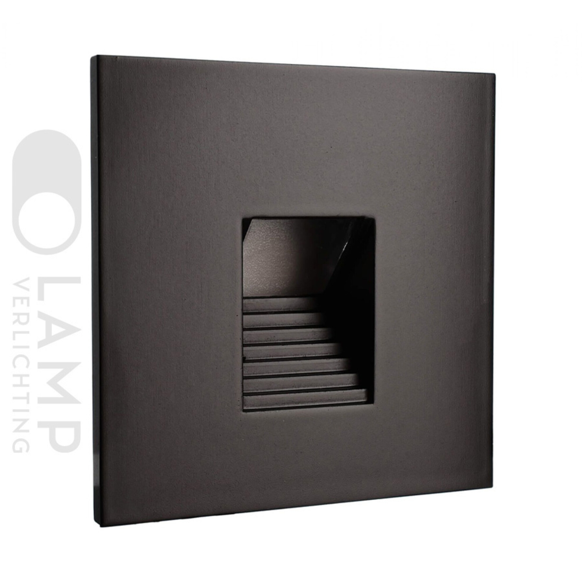 Wand Inbouwspot Dimbaar 230V Vierkant Trap - Voor standaard inbouwdoos ...