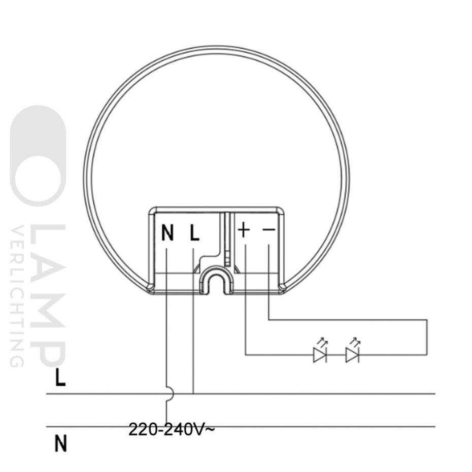 LED Voeding 12V DC voor inbouwdoos - Past in alle inbouwdozen ...