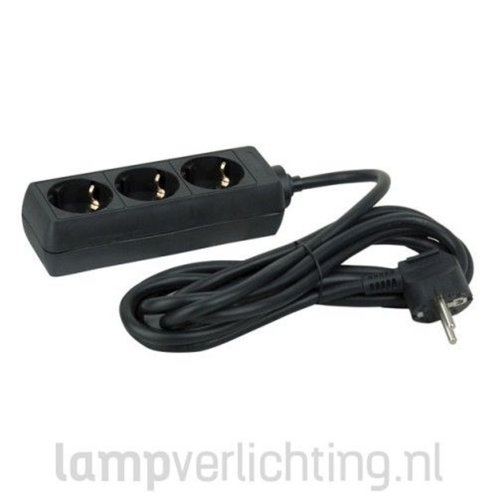 Stekkerdoos Drievoudig 3x 1,5mm² - Met snoer en stekker - 16A ...
