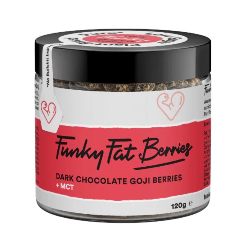 Funky Fat Foods - Dark Chocolate Goji Berries (120 gr) - Lowcarbcenter.nl