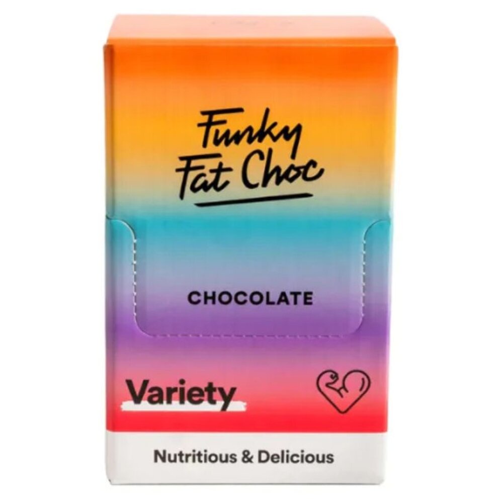 Funky Fat Foods - Variety Choc Pack - 10 repen - Lowcarbcenter.nl