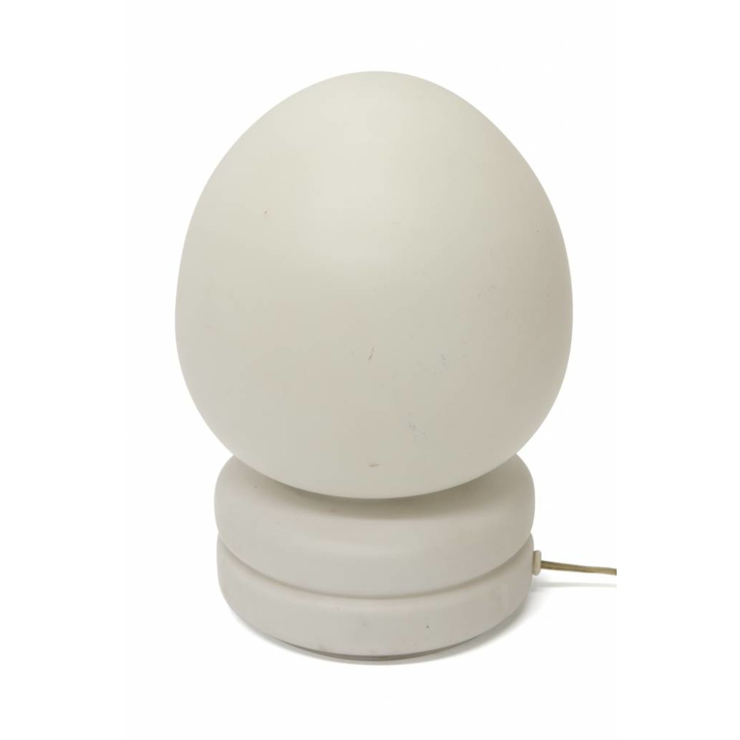 Design Tafellamp, wit rond glas, mooie vorm, jaren 70. - Lamplord