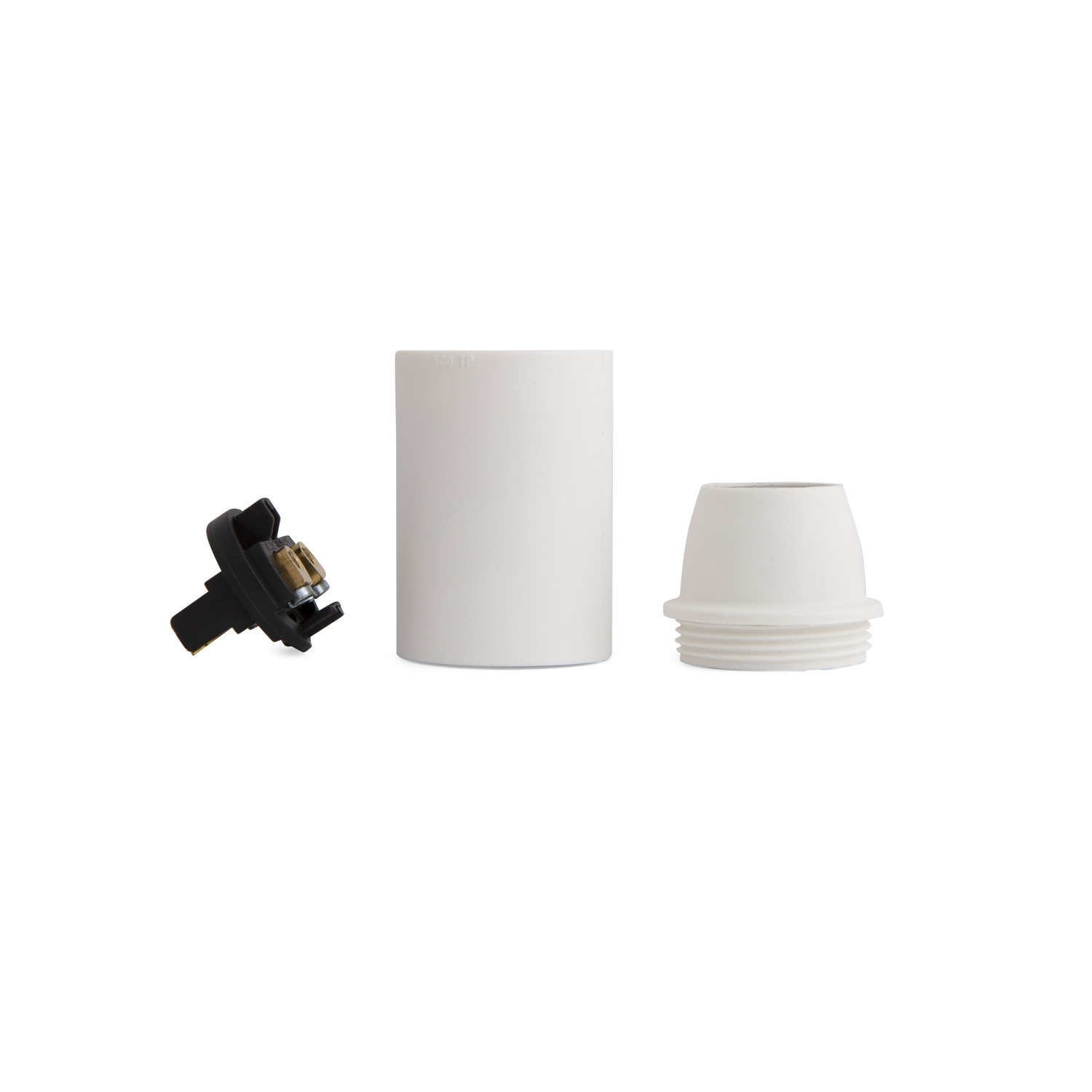 E14 Lampfitting, Witte Uitvoering, Gladde Buitenkant. - Lamplord