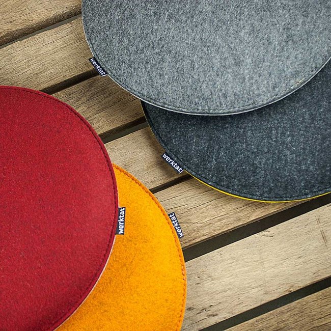 felt seat cushions round (padded) configure by yourself - werktat