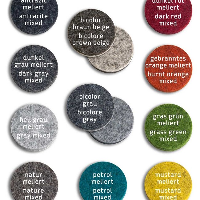 Felt desktop mat/pad | custom size | unique: many colors | virgin wool ...