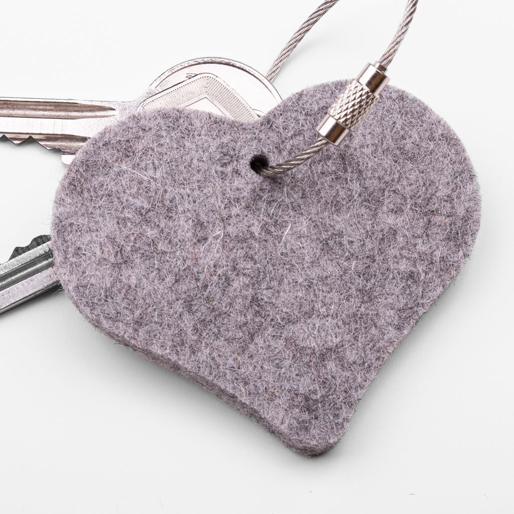 keyring heart keychain felt - werktat
