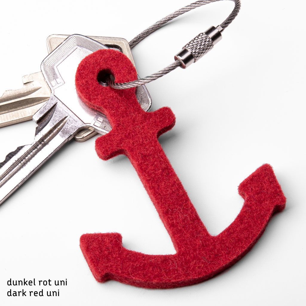 anchor keychain of felt - werktat