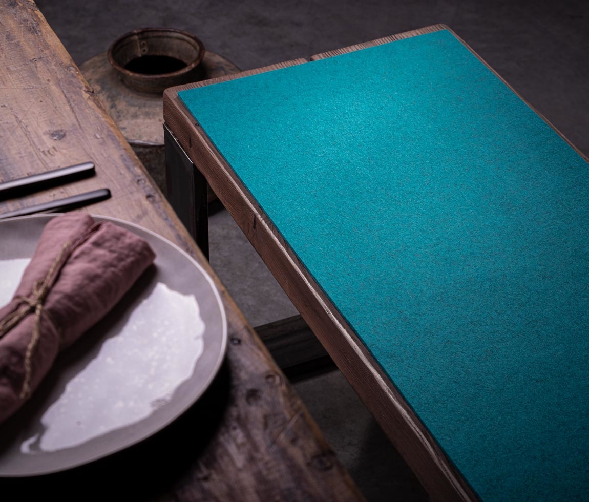 Felt bench pad, mat made to measure, cuttings 5 mm, virgin wool - werktat