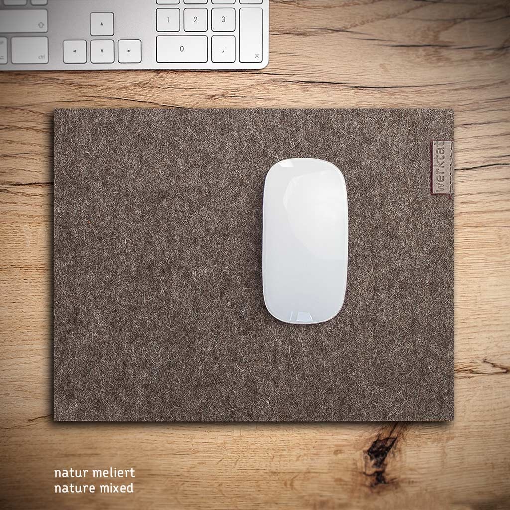 rectangular felt mouse pad, comfortable size, many colors - werktat