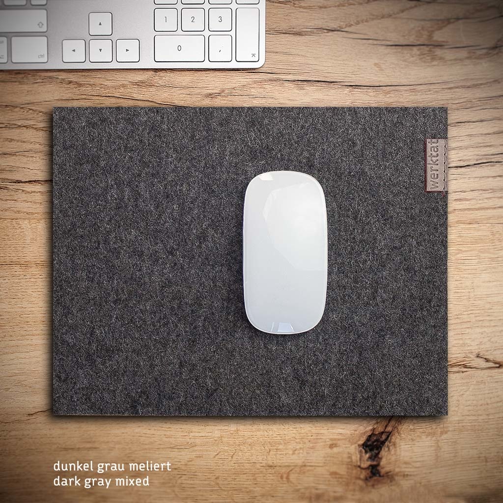 rectangular felt mouse pad, comfortable size, many colors - werktat
