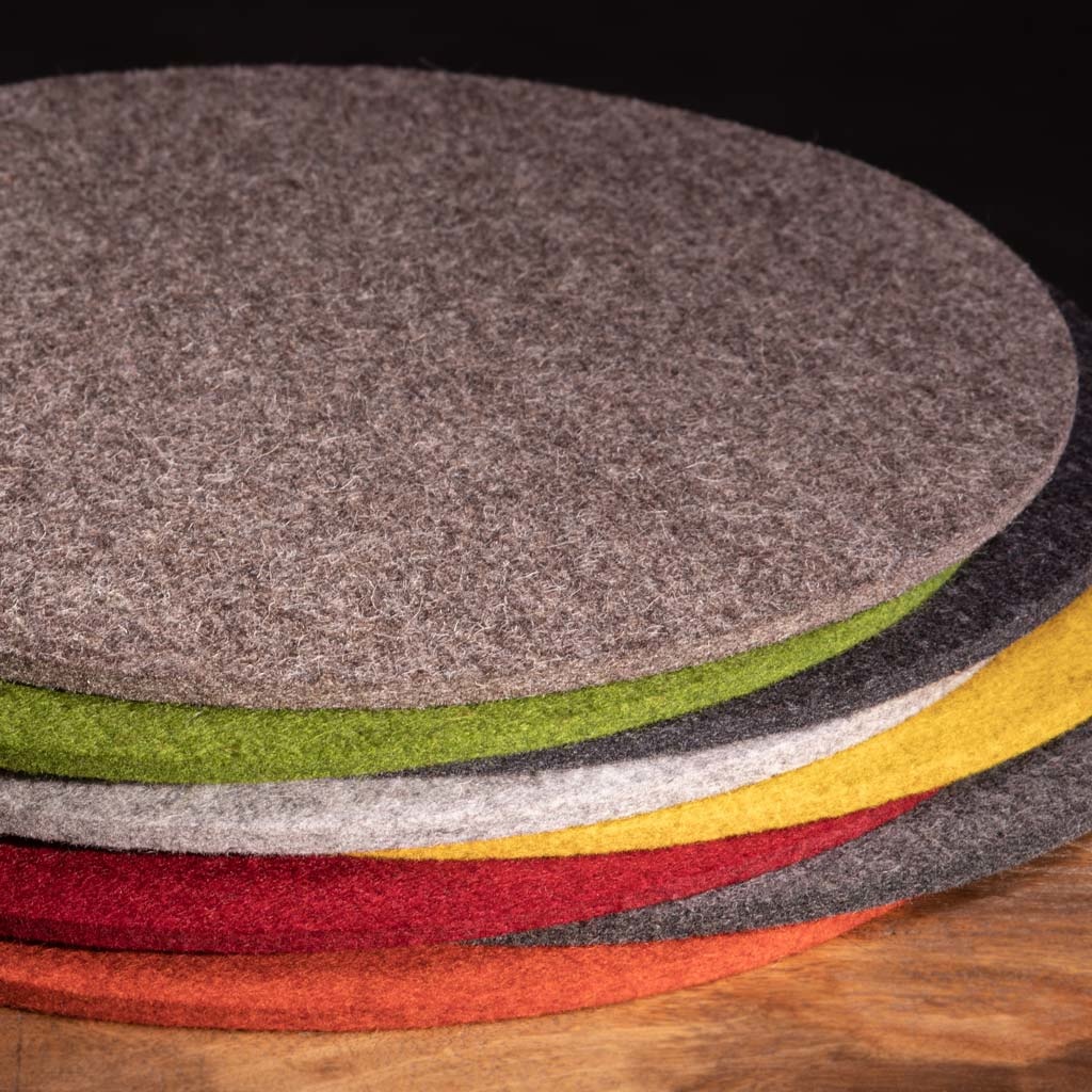 seat pad round felt Ø 30 32,5 35 37,5 40 cm - werktat