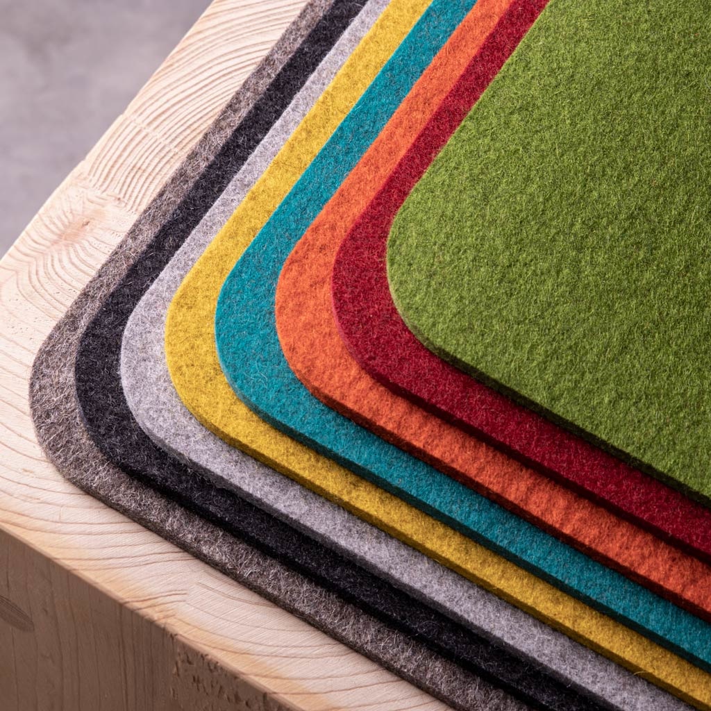seating mat square felt angular & rounded - werktat