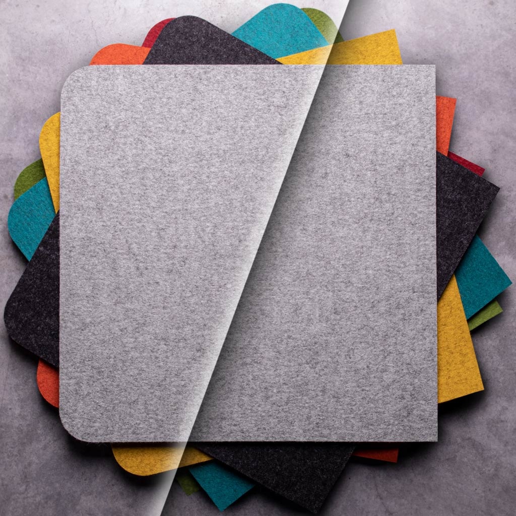 seating mat square felt angular & rounded - werktat