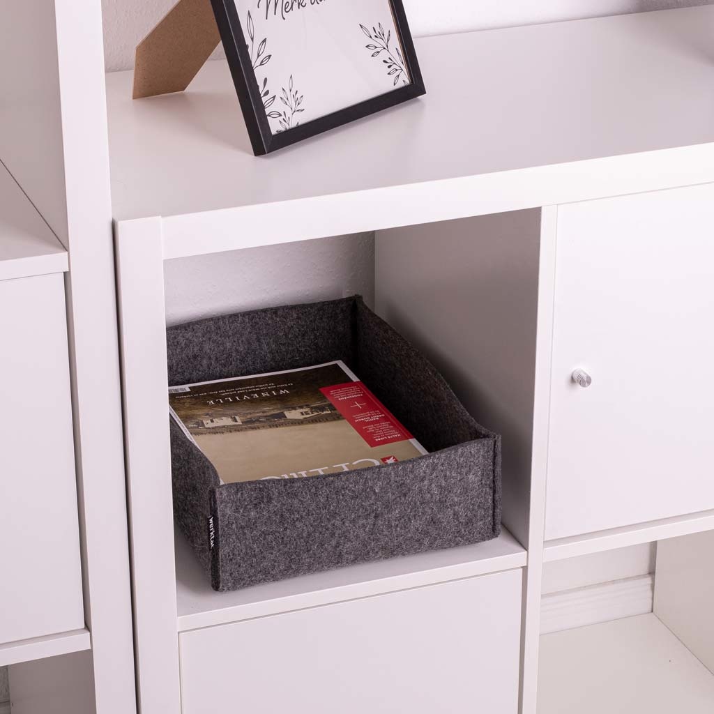 Felt box rectangular, basket for filing & storage - werktat