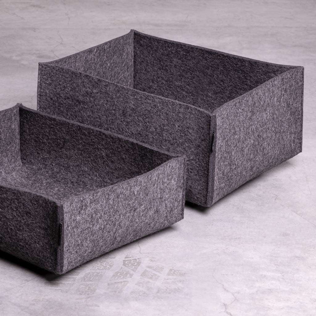 Felt box rectangular, basket for filing & storage - werktat