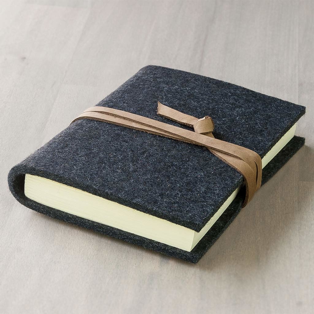 notebook felt with leather band - werktat
