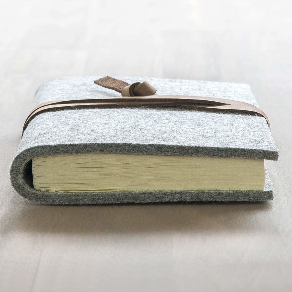 notebook felt with leather band - werktat