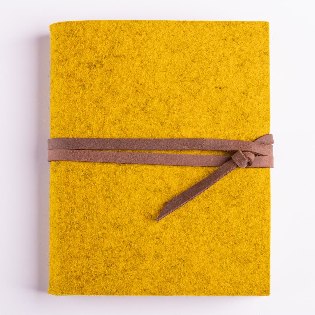 notebook felt with leather band - werktat