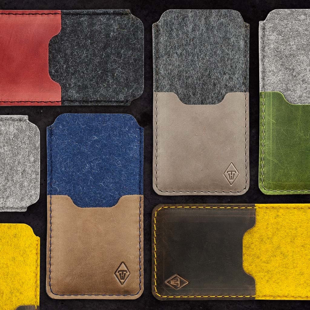 Felt leather mix pixel case for Google - werktat