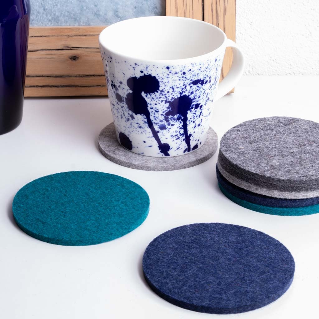coasters felt colorful - werktat