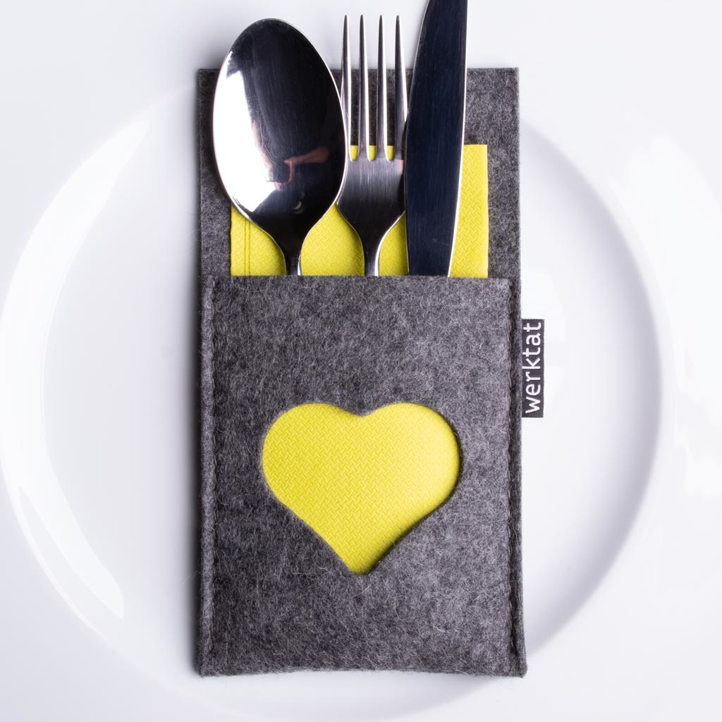 Cutlery sleeve of felt - werktat