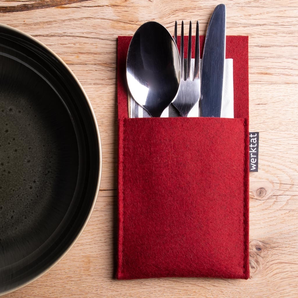 Cutlery sleeve of felt - werktat