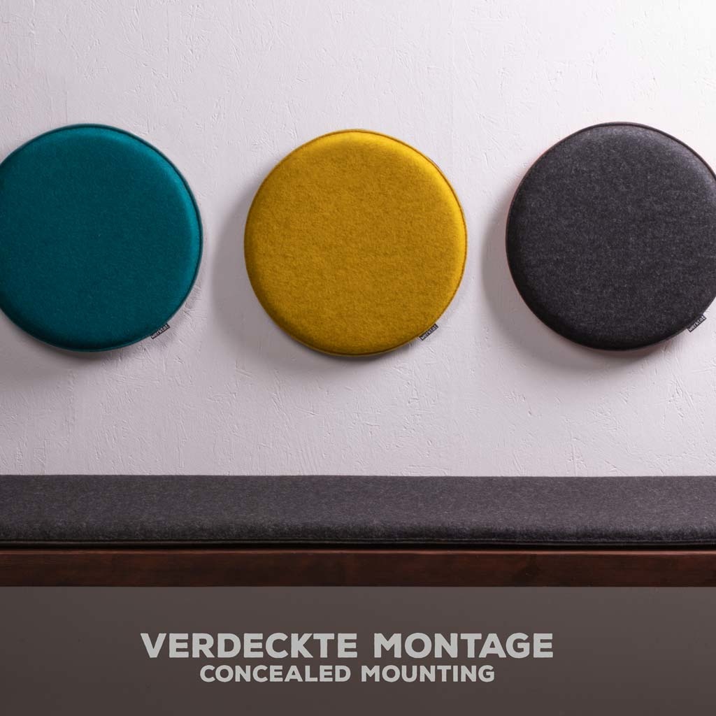 wall cushion round felt - werktat