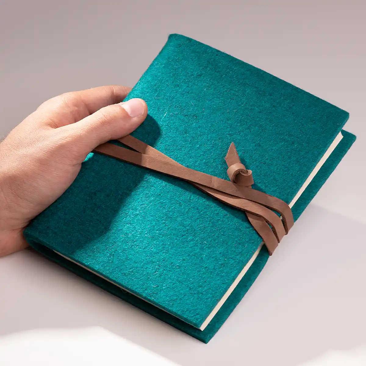 notebook felt with leather band - werktat