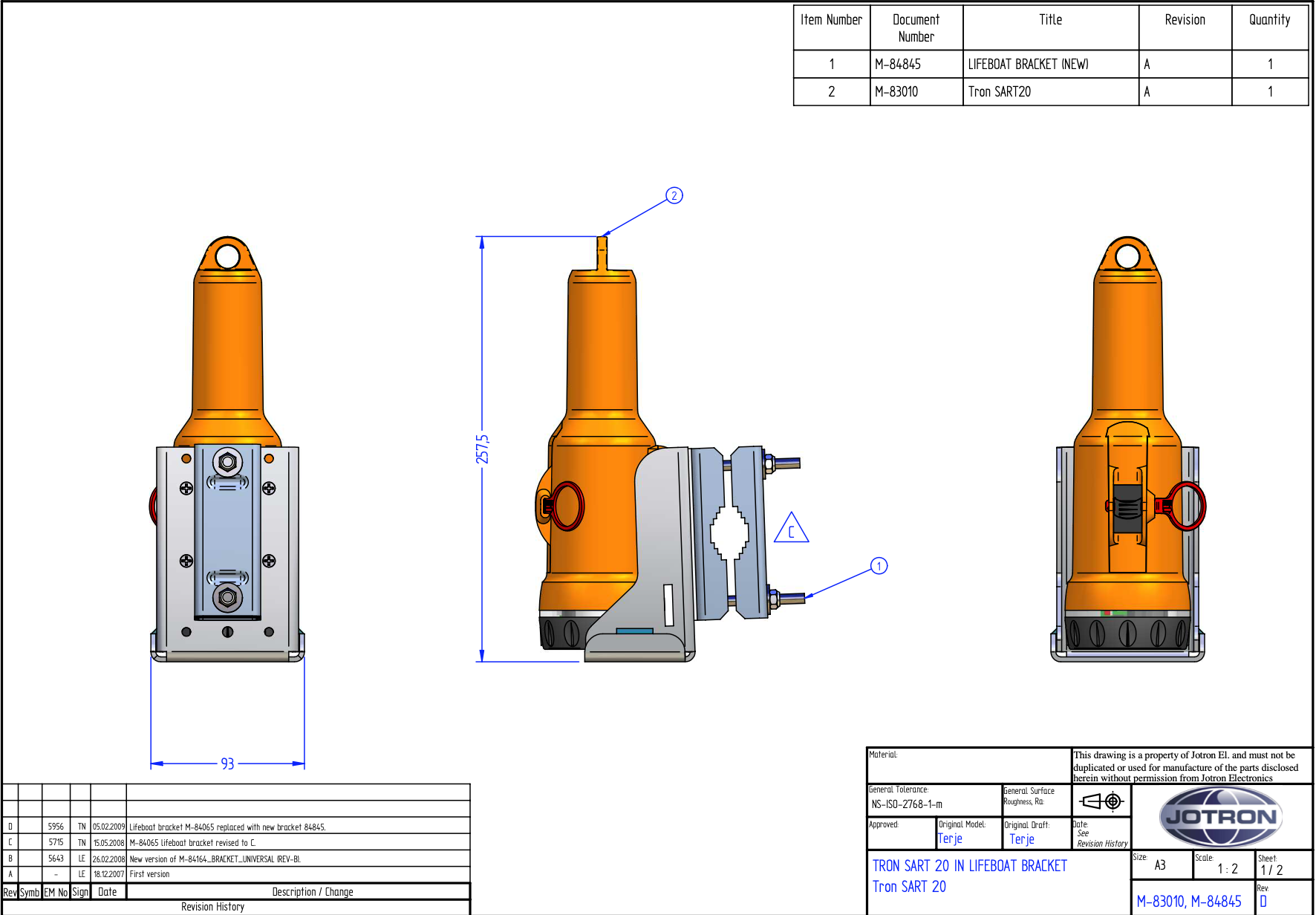 JOTRON - Lifeboat Bracket Tron SART20/AIS-SART - SAIL360 watersport and ...