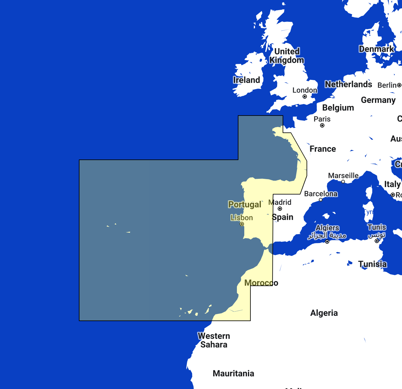 TimeZero - West European Coasts Chart - SAIL360 watersport and boat ...