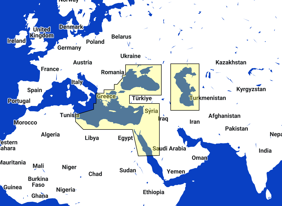 TimeZero - East Mediterranean Black Sea Kaart - SAIL360 watersport and boat equipment