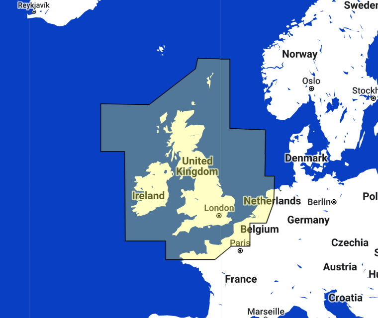 TimeZero - UK - Ireland Chart for Navigation - SAIL360 watersport and ...