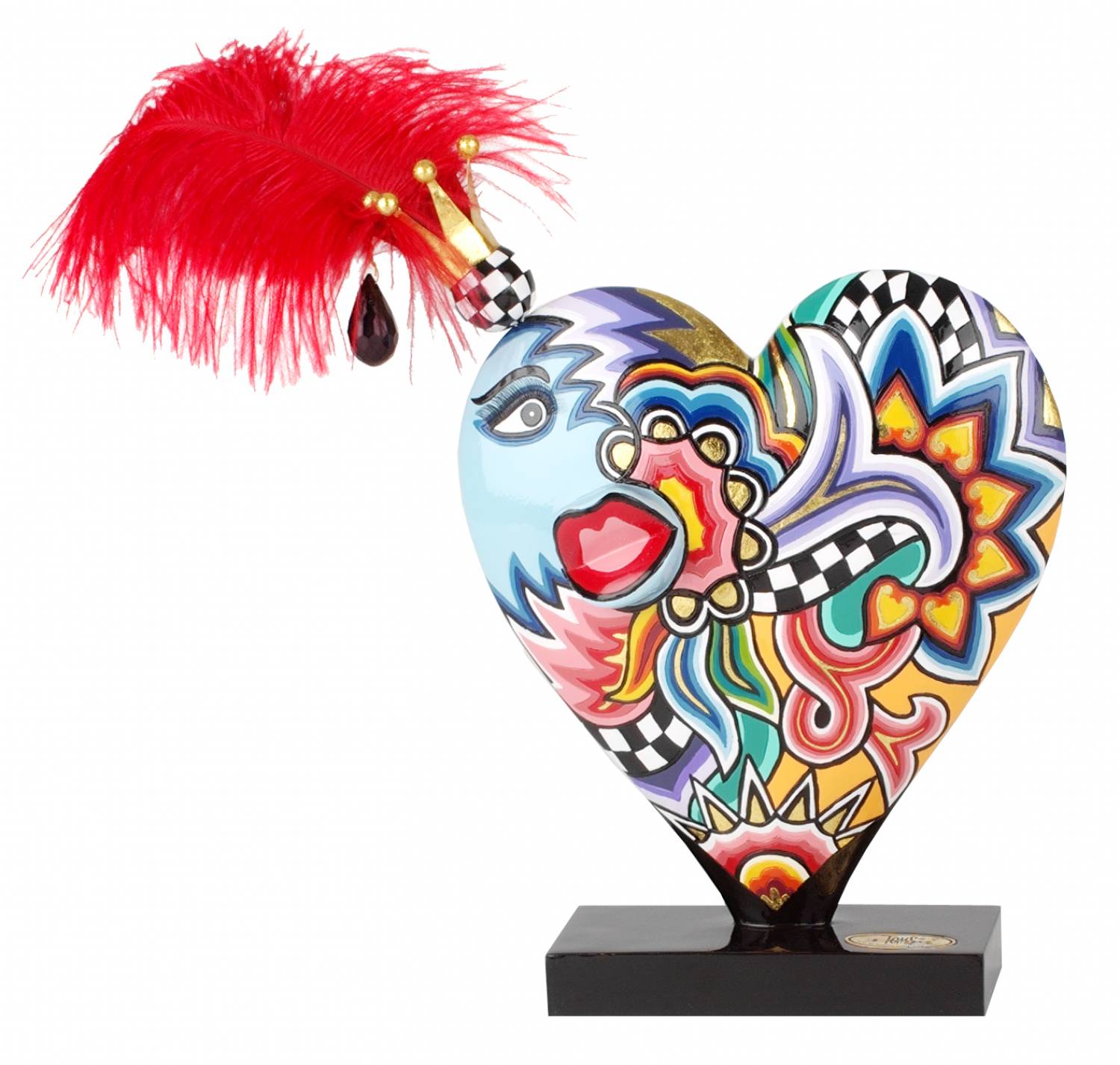 Vrolijk gekleurd Hart sculptuur - DecoVista - kleurrijke meubelen ...