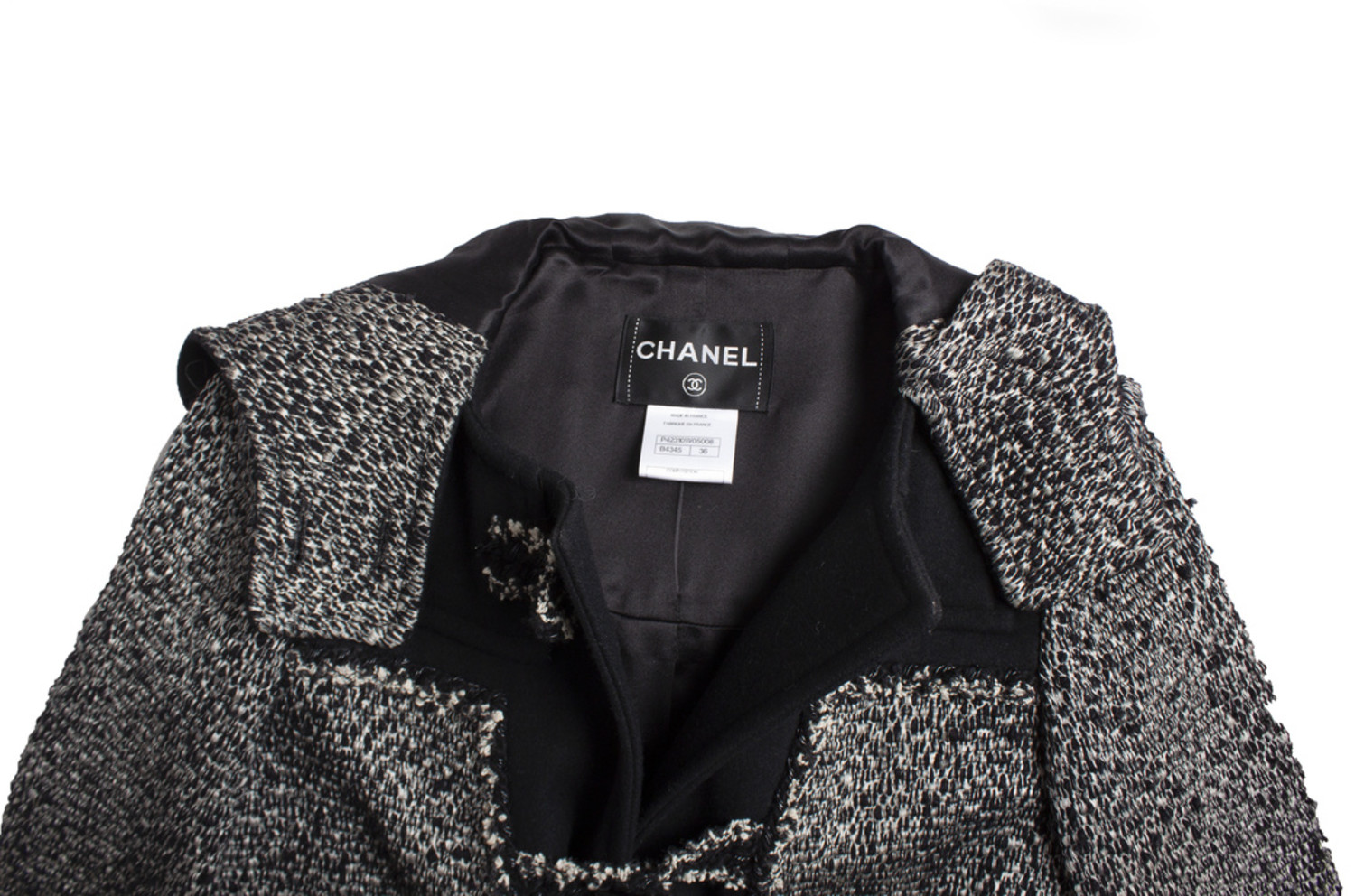 Chanel, tweed houtje touwtje jas met capuchon. - Unique Designer Pieces