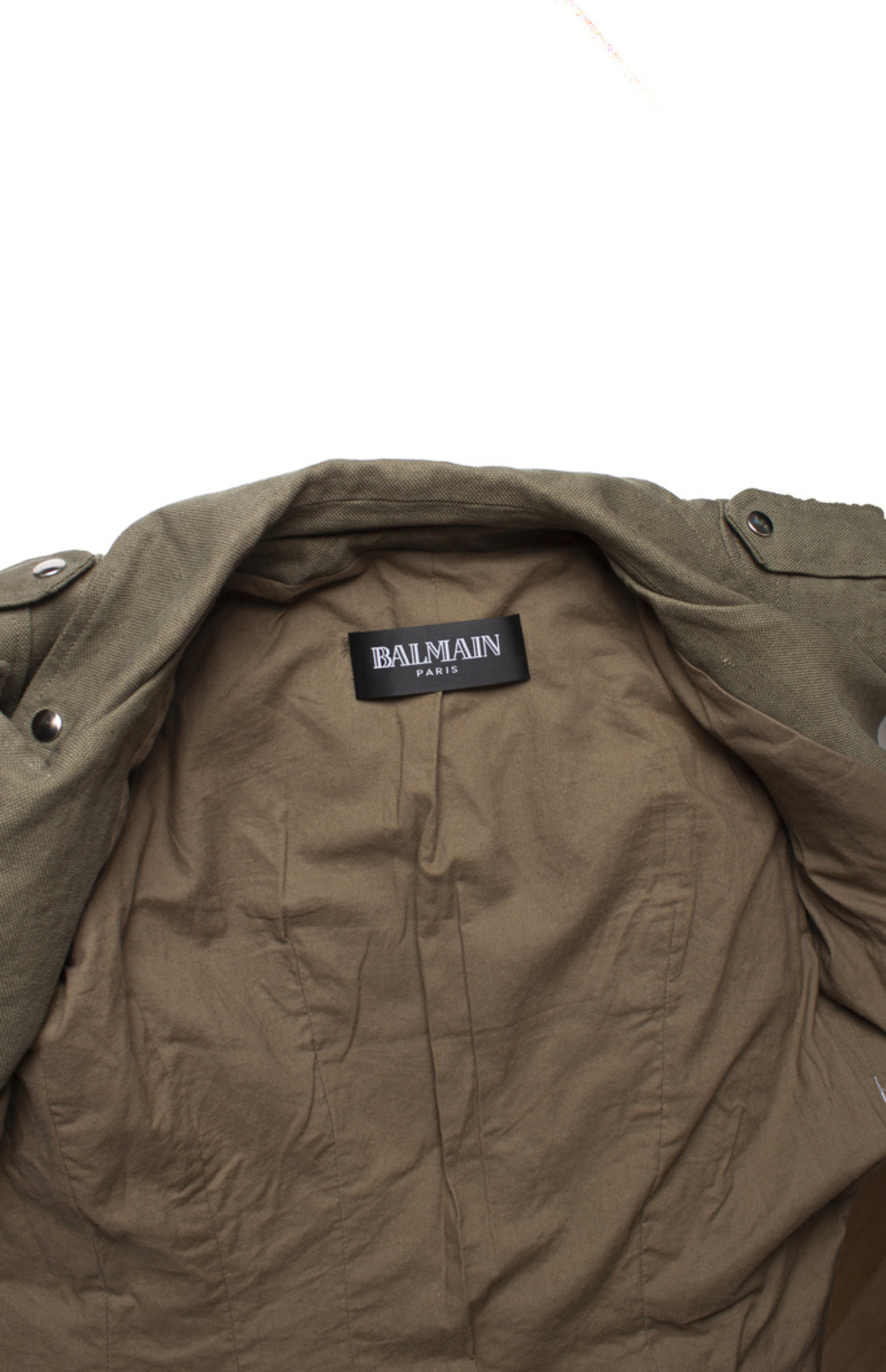 Balmain, Army green biker jacket - Unique Designer Pieces Balmain, Army green biker jacket - Unique Designer Pieces
