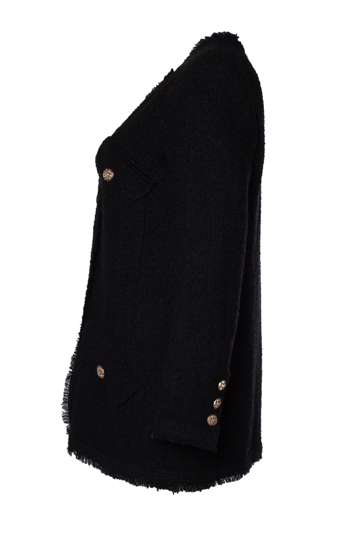 Chanel, 4 pocket black tweed jacket - Unique Designer Pieces Chanel, 4 pocket black tweed jacket - Unique Designer Pieces