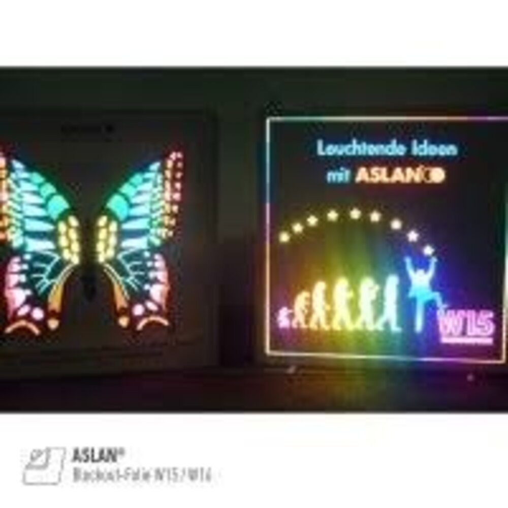 ASLAN® Blockout-Foil W15 zwart, plakzijde zwart 125 cm verduisterend ...