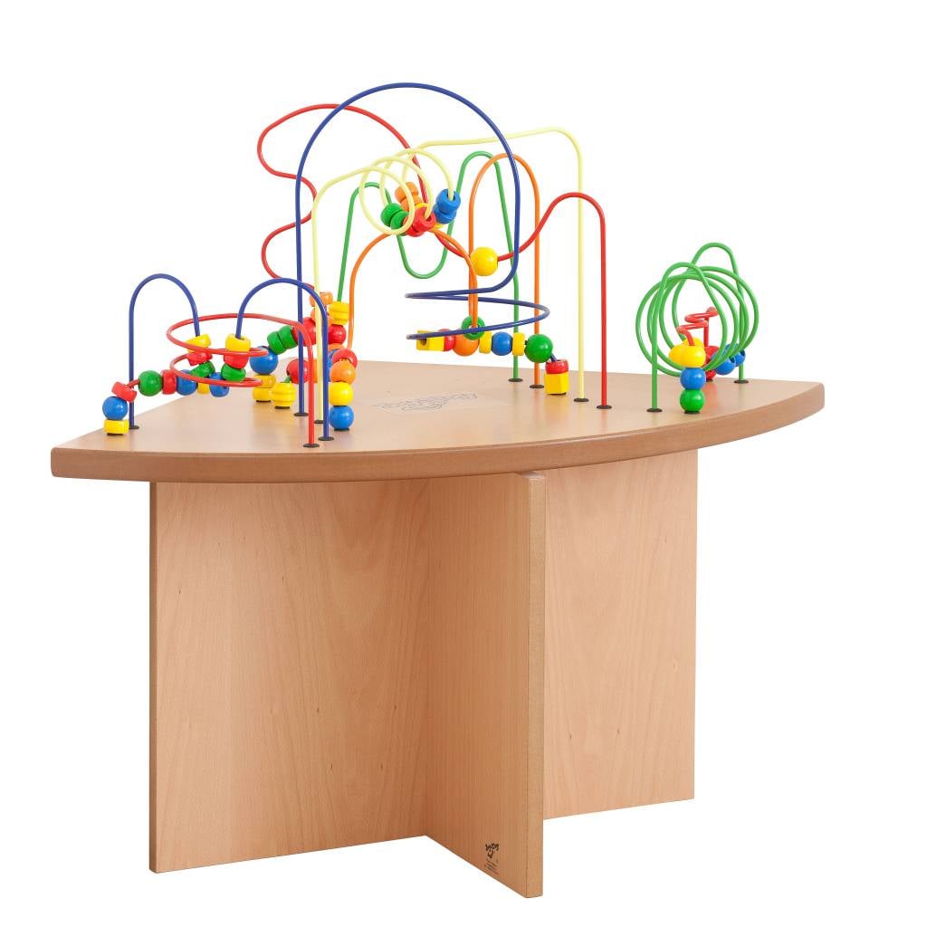 Wooden Bead Maze Table for corner installation - KinderSpell