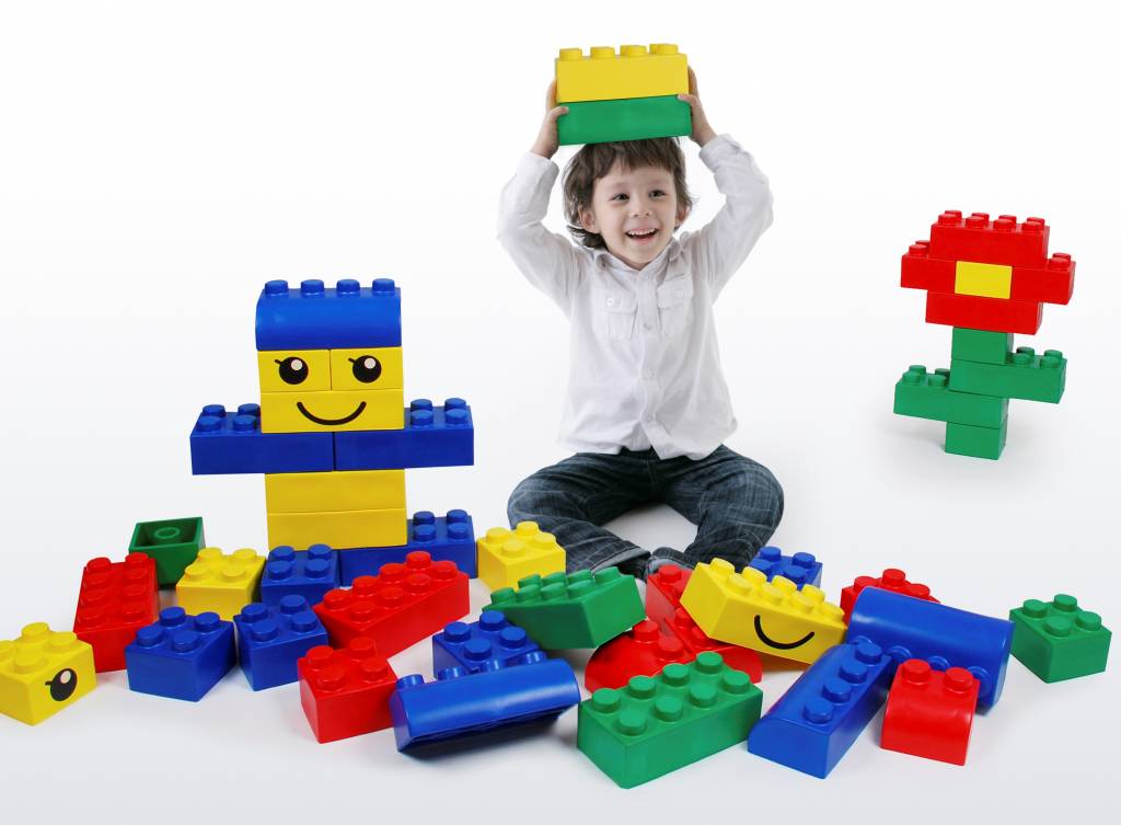 Giant rubber building bricks for toddlers and preschoolers - KinderSpell