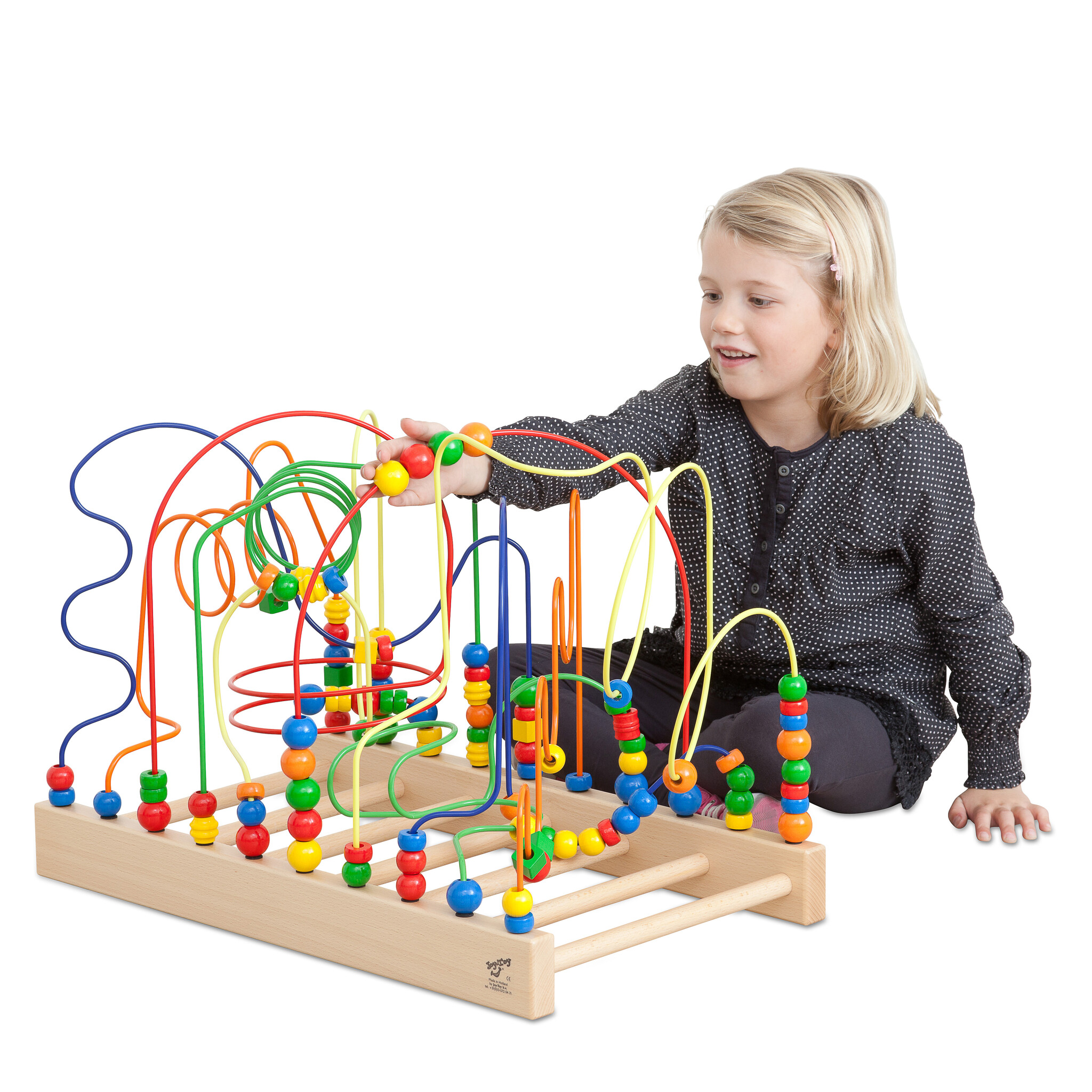 Large wooden bead maze toy for toddlers and kids - KinderSpell