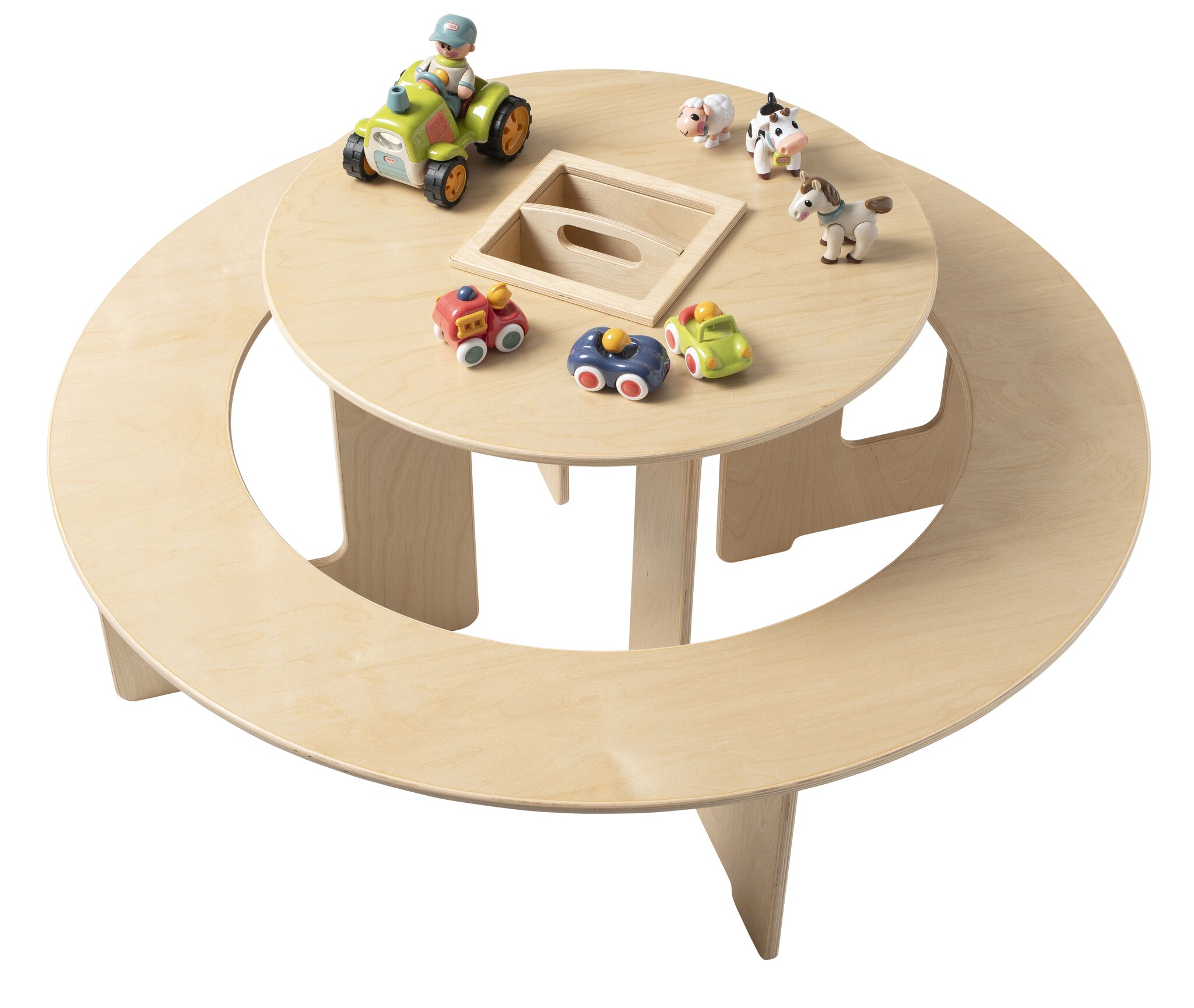 Table de jeux ronde en bois - Jeu d'Enfant