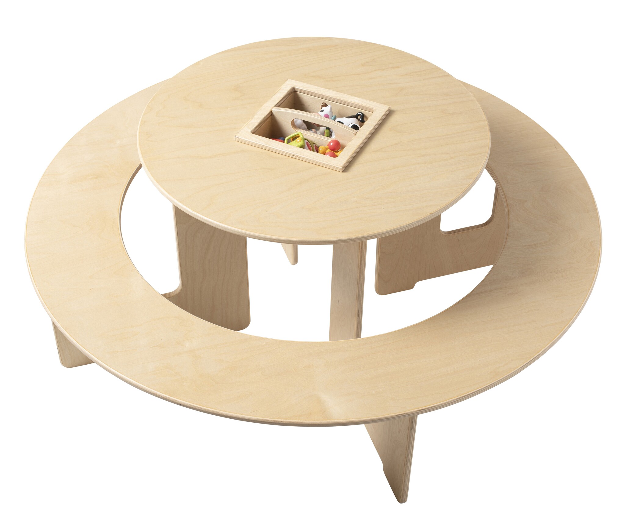 Round wooden Play Table - KinderSpell