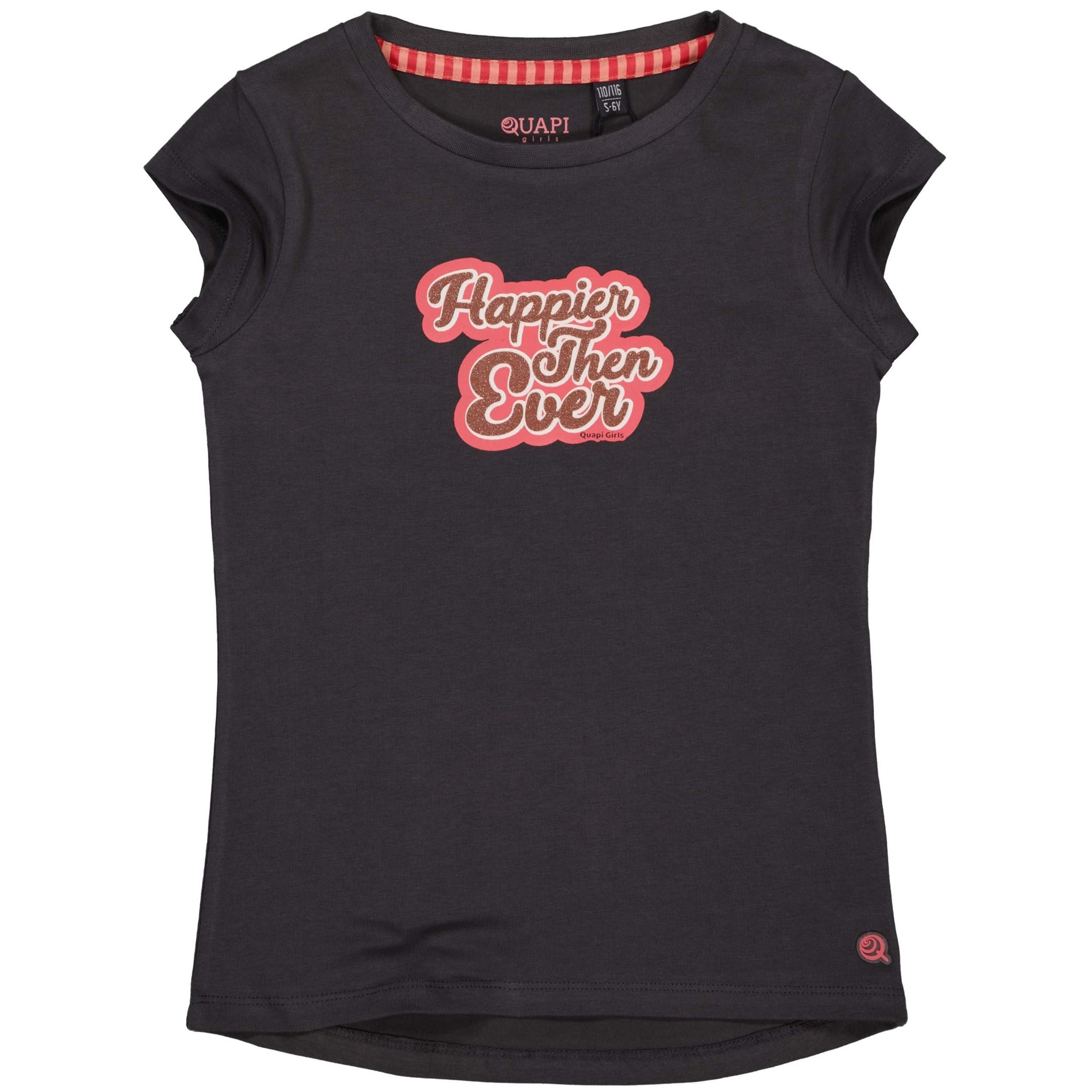 Quapi - Meisjes t-shirt - Tayna - Grijs - merkmeisjeskleding.nl