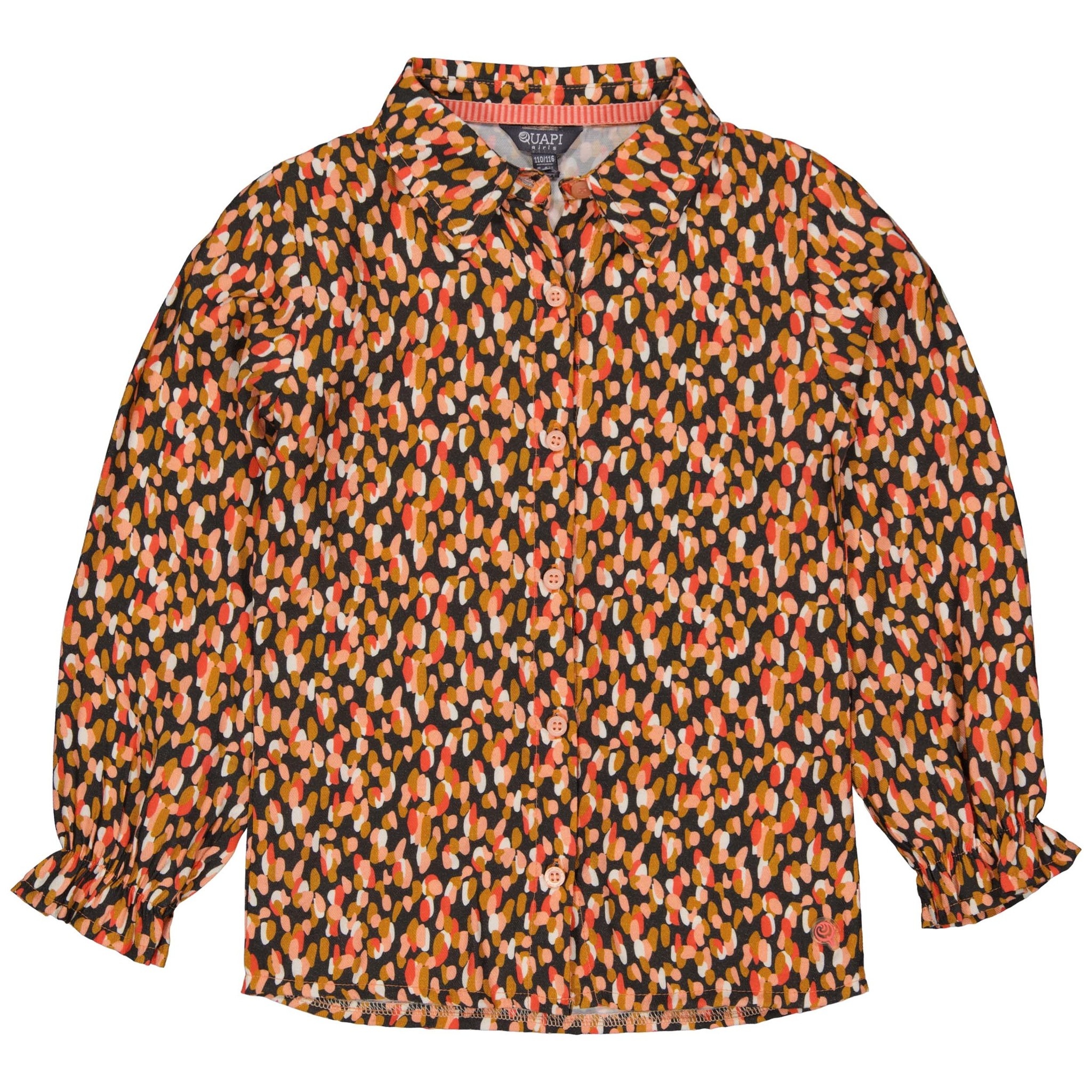 Quapi - Meisjes blouse - Thais - AOP Multi stippen - merkmeisjeskleding.nl