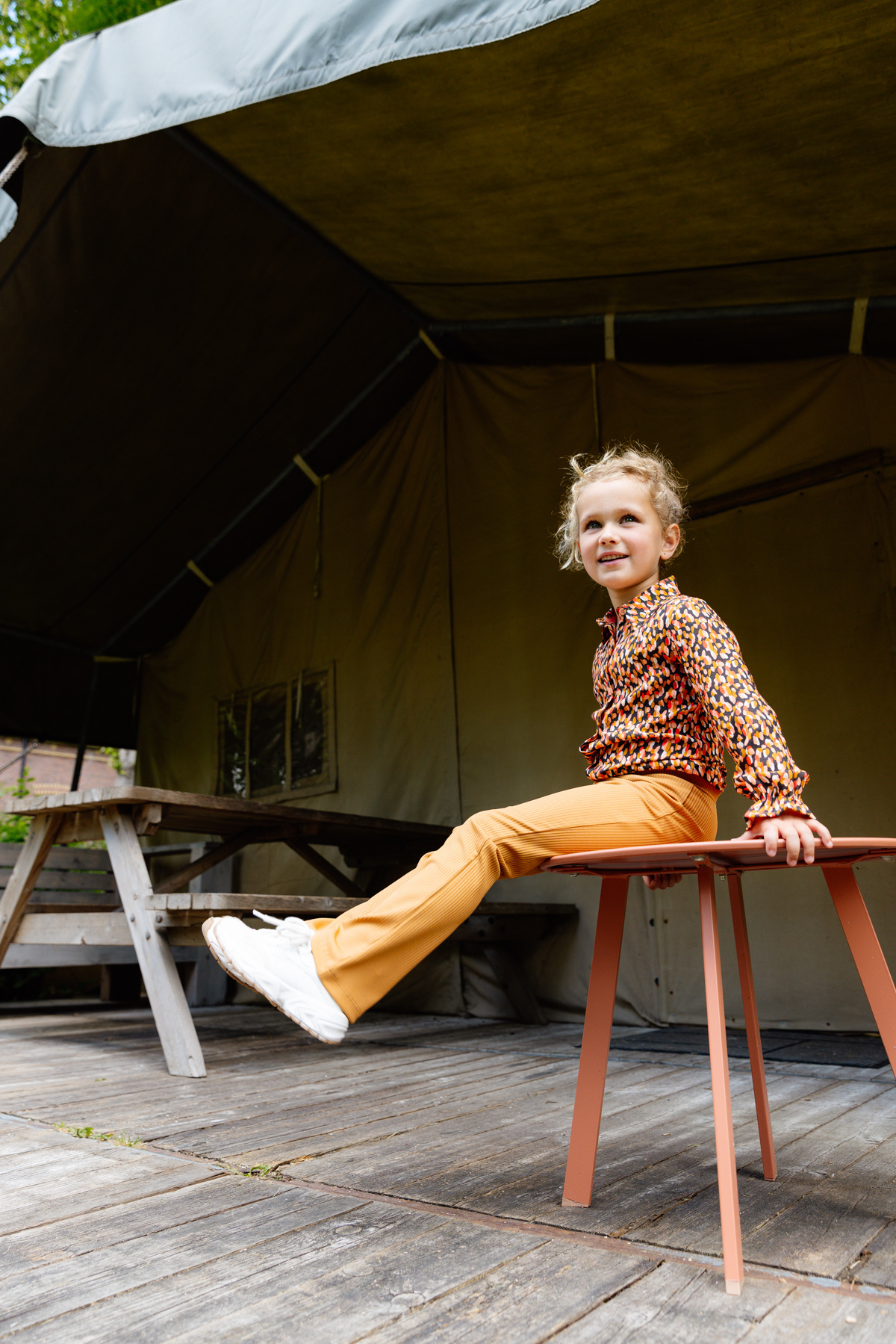 Quapi - Meisjes blouse - Thais - AOP Multi stippen - merkmeisjeskleding.nl