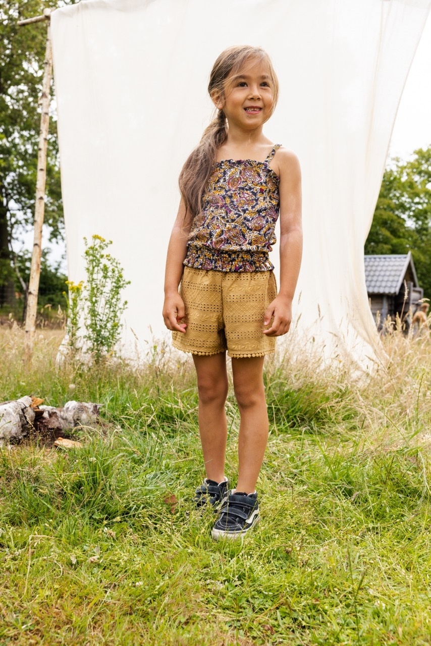 LOOXS Little - Meisjes top crinkle - Blokprint bloemen ...