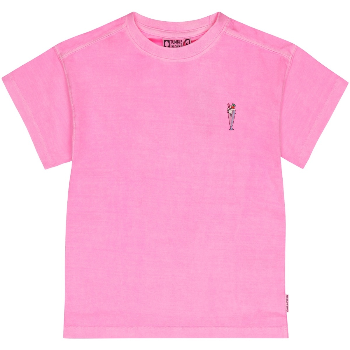 Tumble & Dry - zomer t-shirt meisjes - roze - Rouen - merkmeisjeskleding.nl