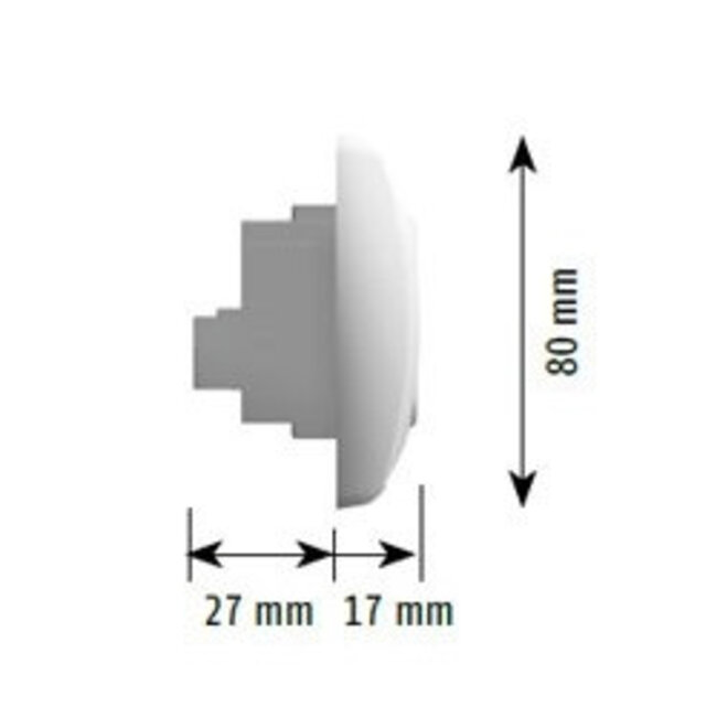 Built-in push-button switch Inis Uno with automatic zero point